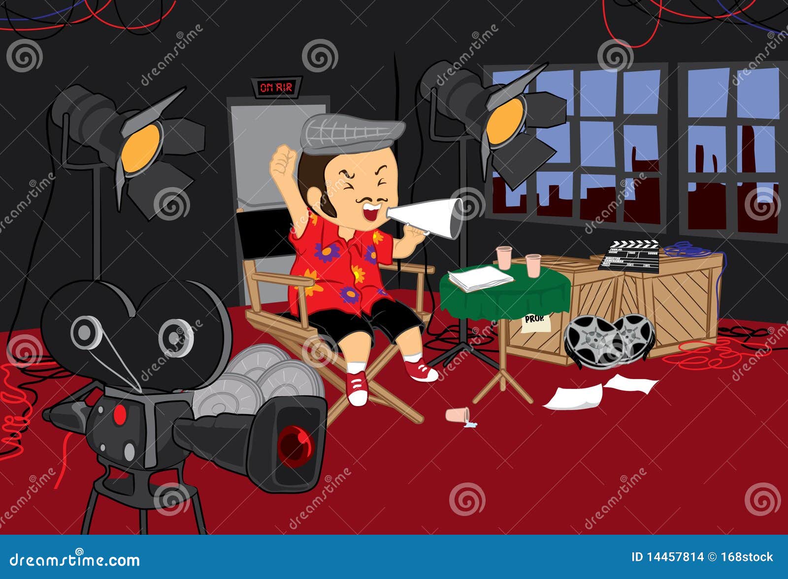 Film Director stock vector. Illustration of acting, movie - 14457814