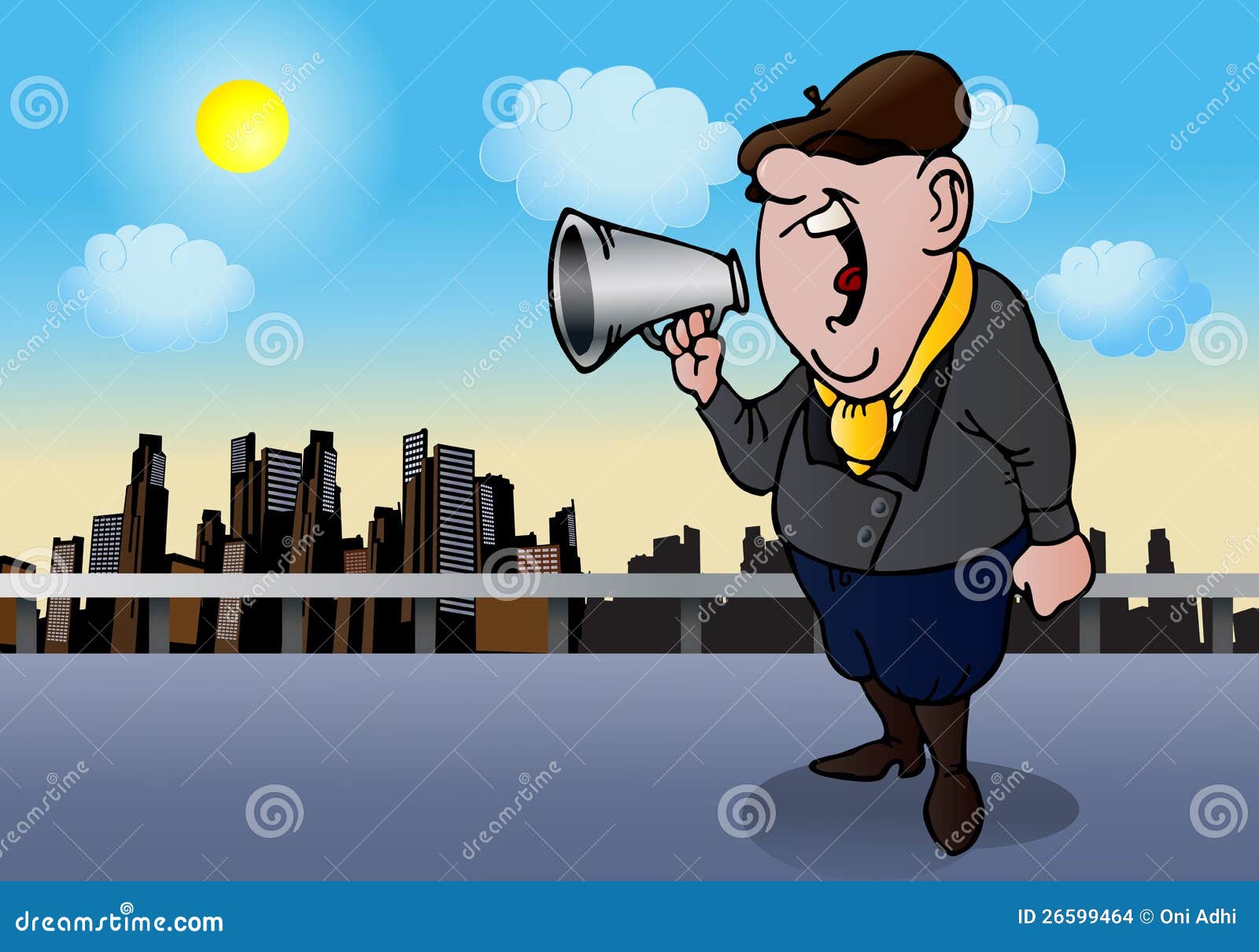 Film director yell stock illustration. Illustration of direction - 26599464