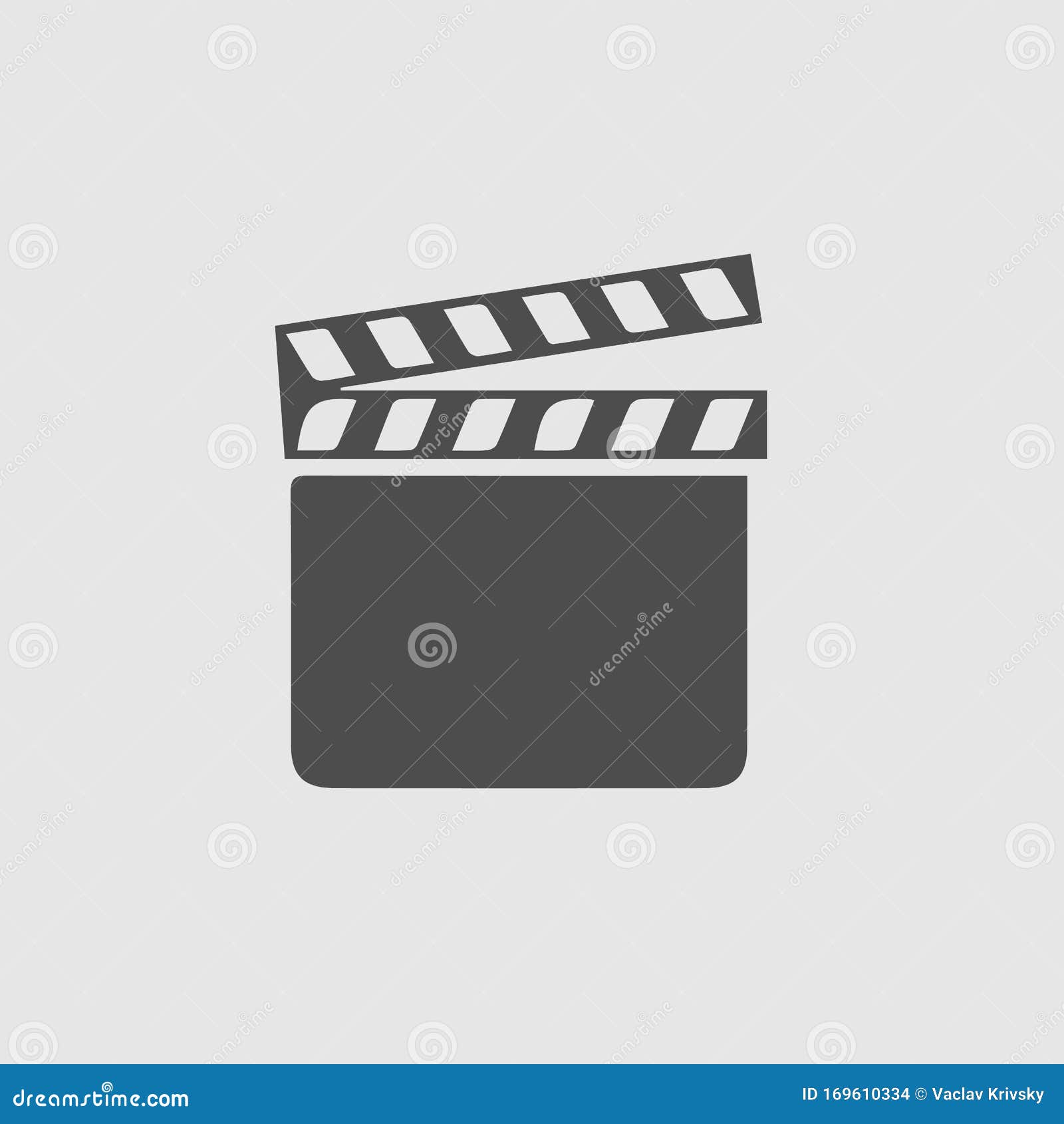 Film flap vector icon stock vector. Illustration of board - 169610334