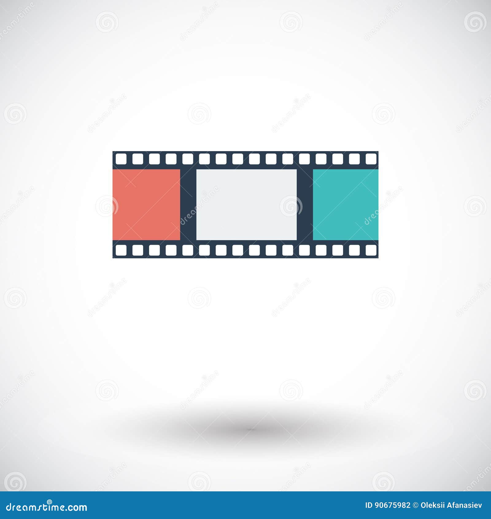 Film flat icon. stock vector. Illustration of canister - 90675982