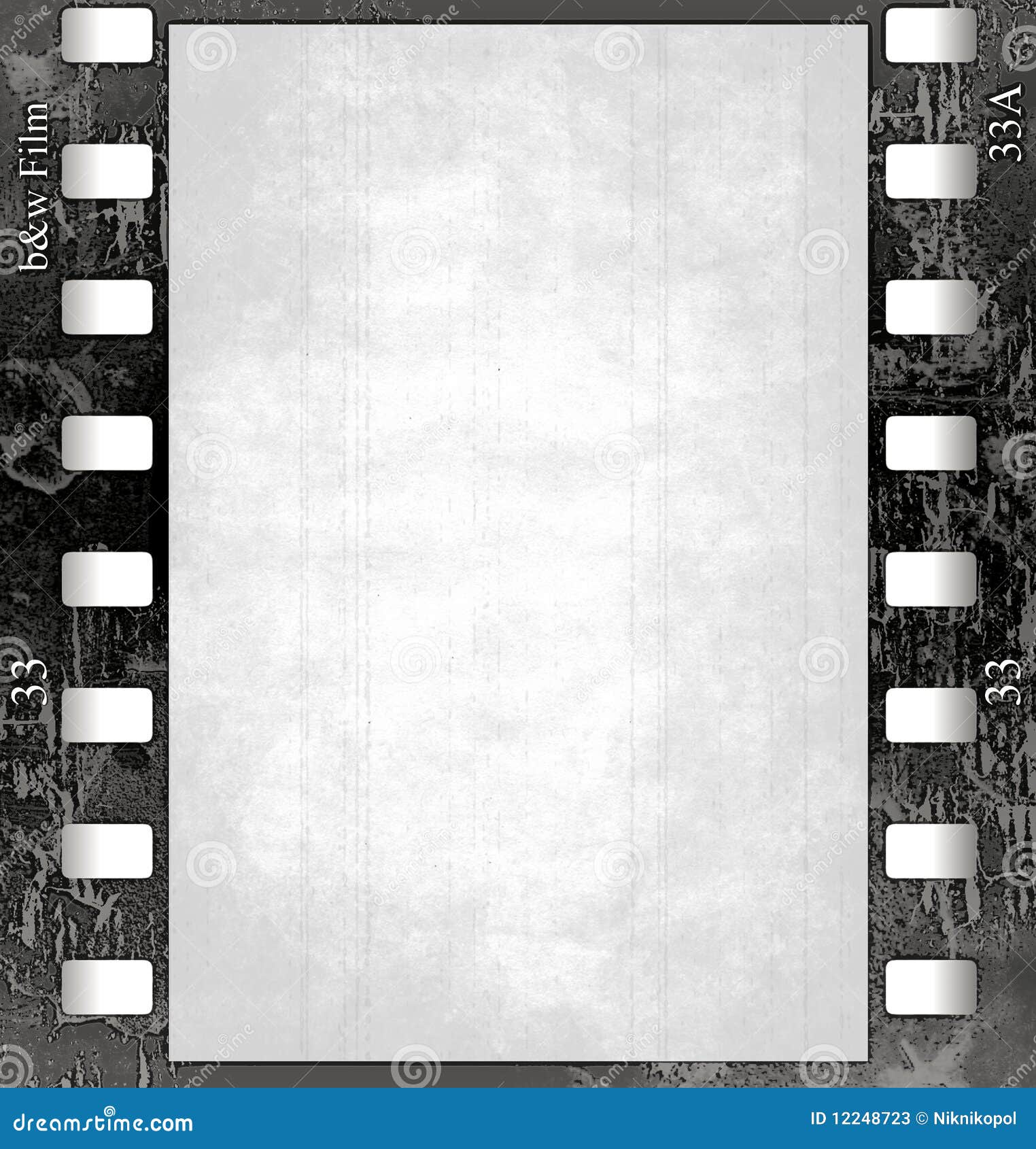 Film Frame(black&white) With Texture Stock Photos - Image: 12248723