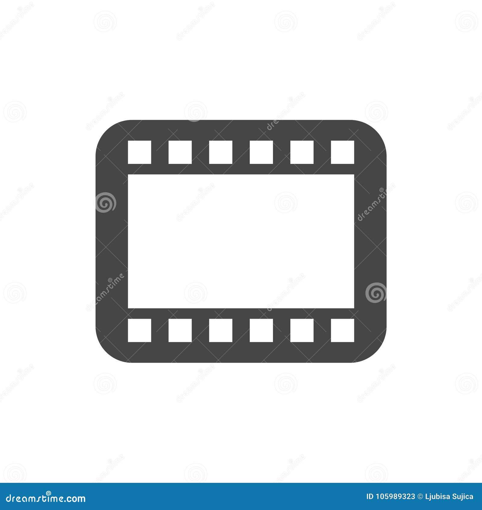 Film Frame icon stock vector. Illustration of sign, edge - 105989323