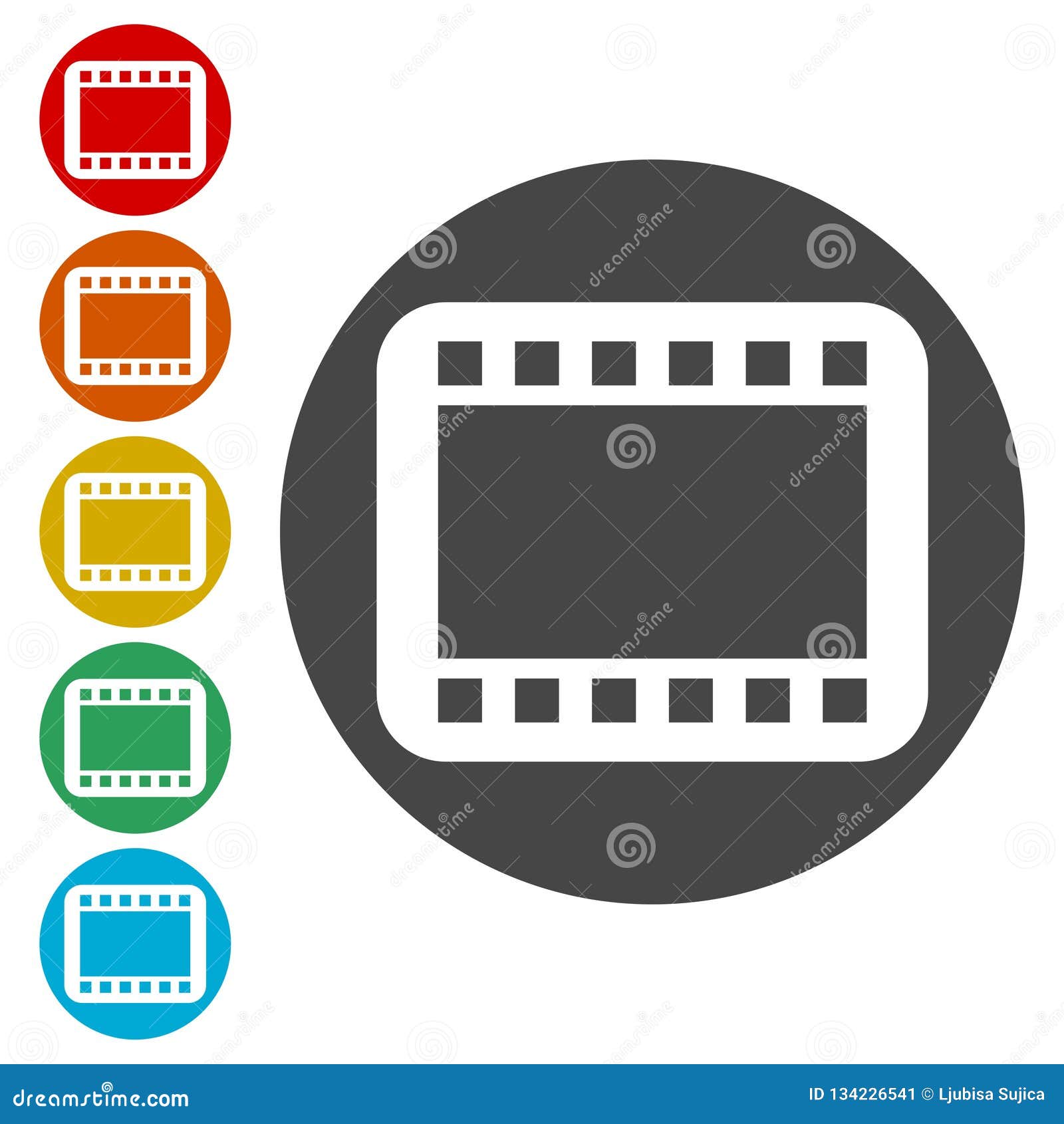 Film Frame icons set stock vector. Illustration of camera - 134226541