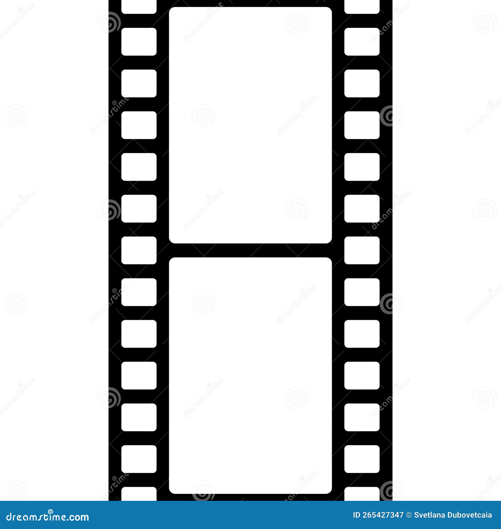 Film Frame Seamless Pattern. Repeated Black Strip Isolated on White ...