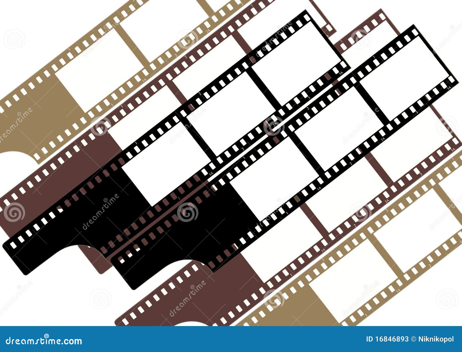 Film frames(group) - color stock illustration. Illustration of slides ...