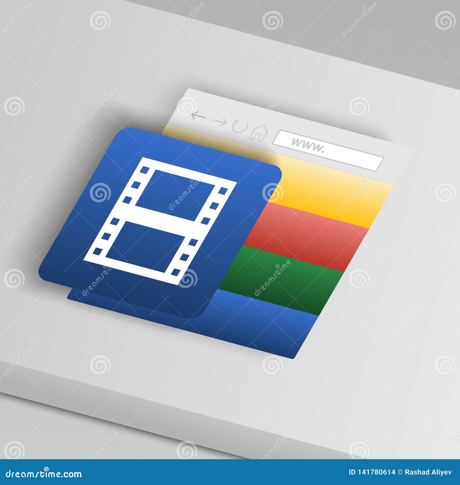 Film Icon. from Collection Button Icons Stock Illustration ...