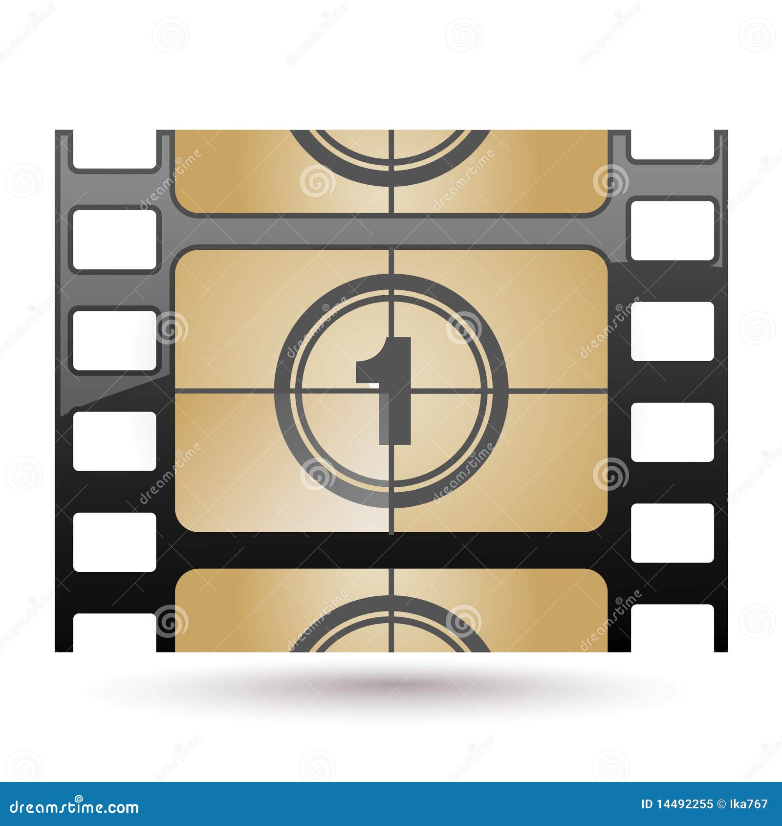 Film icon countdown stock vector. Illustration of strip - 14492255
