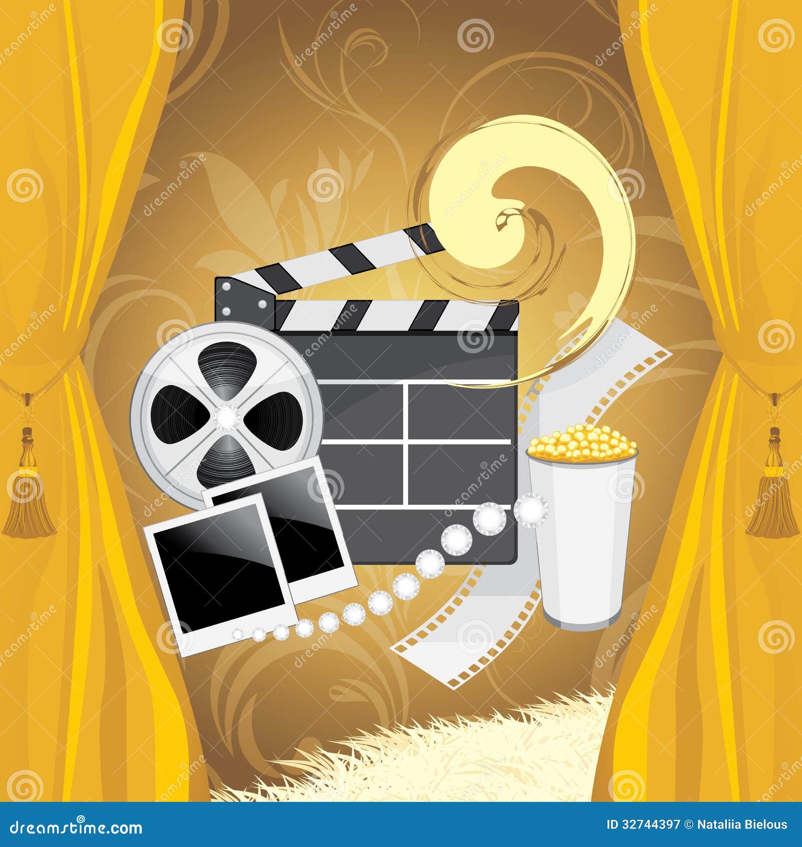 Film Industry Poster Template Layout. Cinematography, Video Production ...