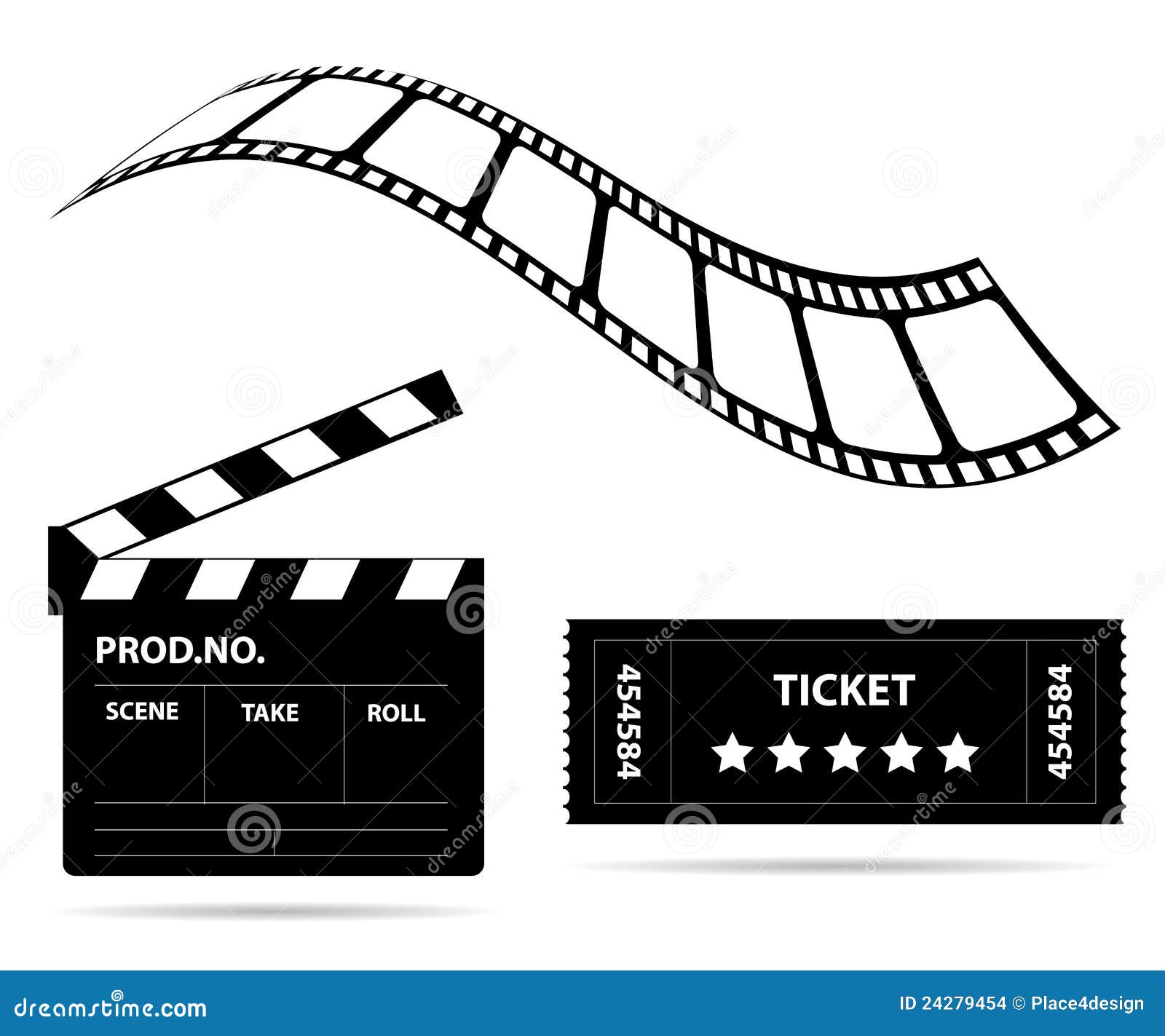 Film industry signs stock vector. Illustration of entry - 24279454