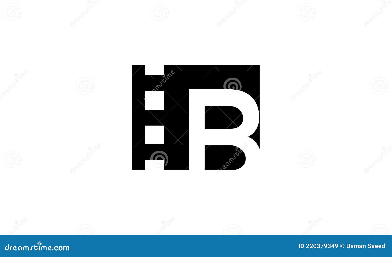 Film Letter B Icon Logo Design Vector Template Illustration Stock ...