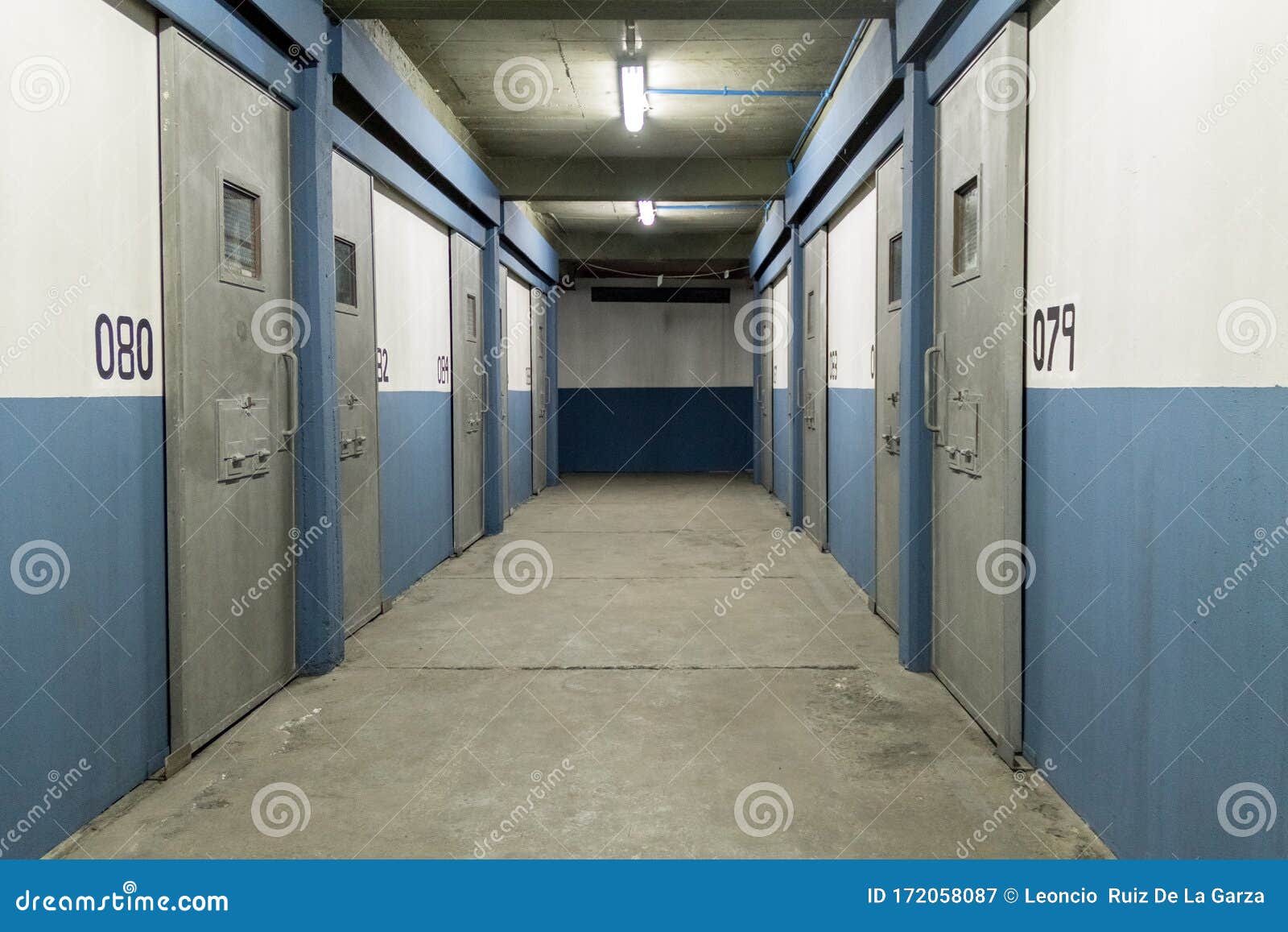 Prison Hall With Cell Doors Royalty-Free Stock Image | CartoonDealer ...