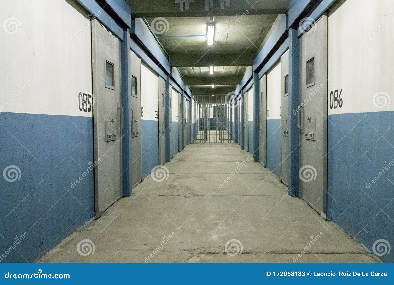 Prison Hall With Cell Doors Royalty-Free Stock Image | CartoonDealer ...