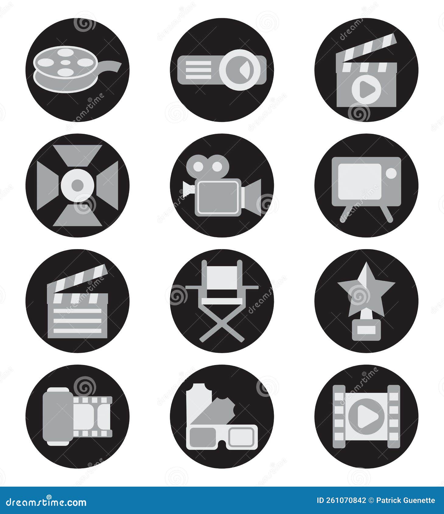 Film making, icon stock vector. Illustration of actor - 261070842