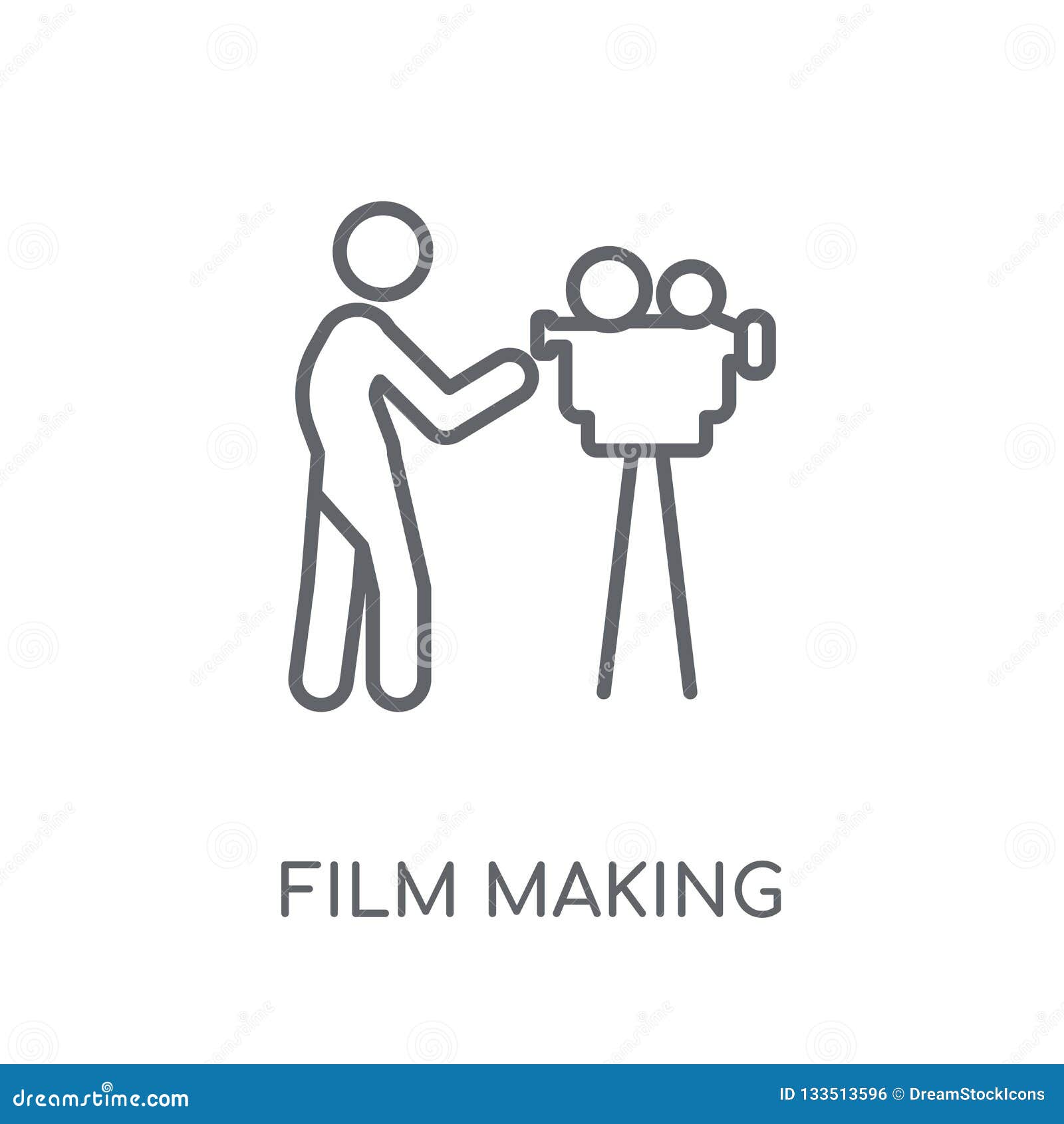 Film Making Linear Icon. Modern Outline Film Making Logo Concept Stock ...