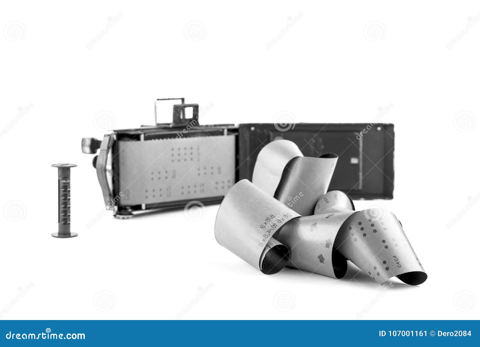 120 Film For Medium Format Retro Cameras On White Background With ...