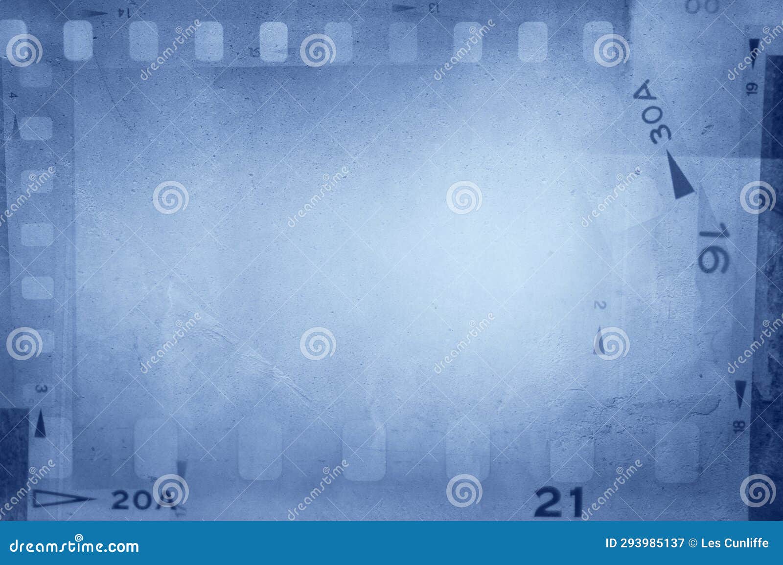 Film Negatives Blue Background Stock Image - Image of cinematography ...