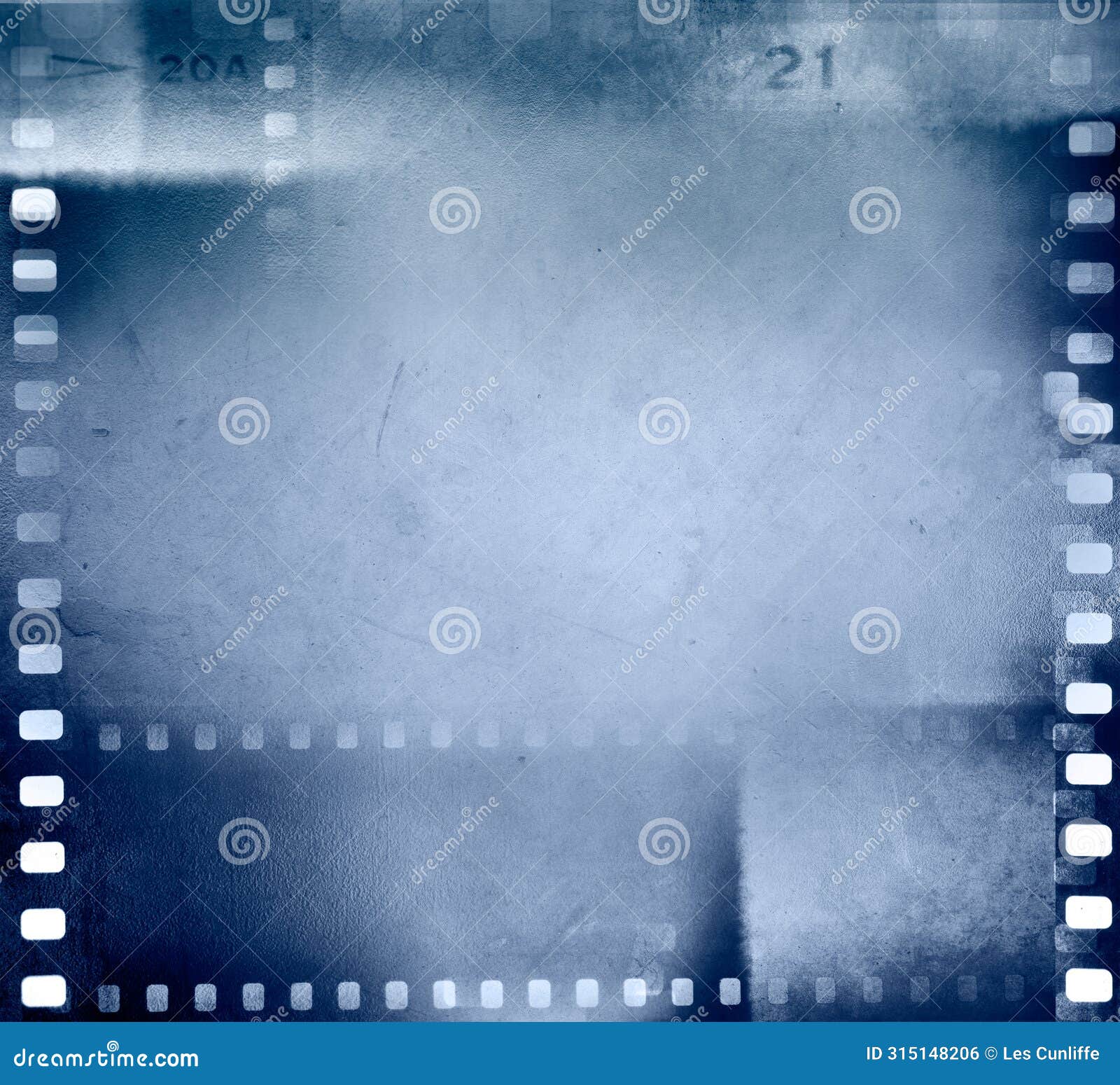 Film Negatives Blue Background Stock Photo - Image of background ...