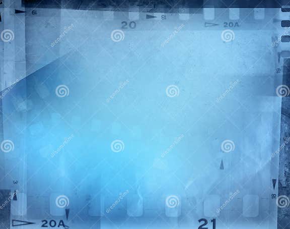 Film Negatives Blue Background Stock Photo - Image of composite, retro ...