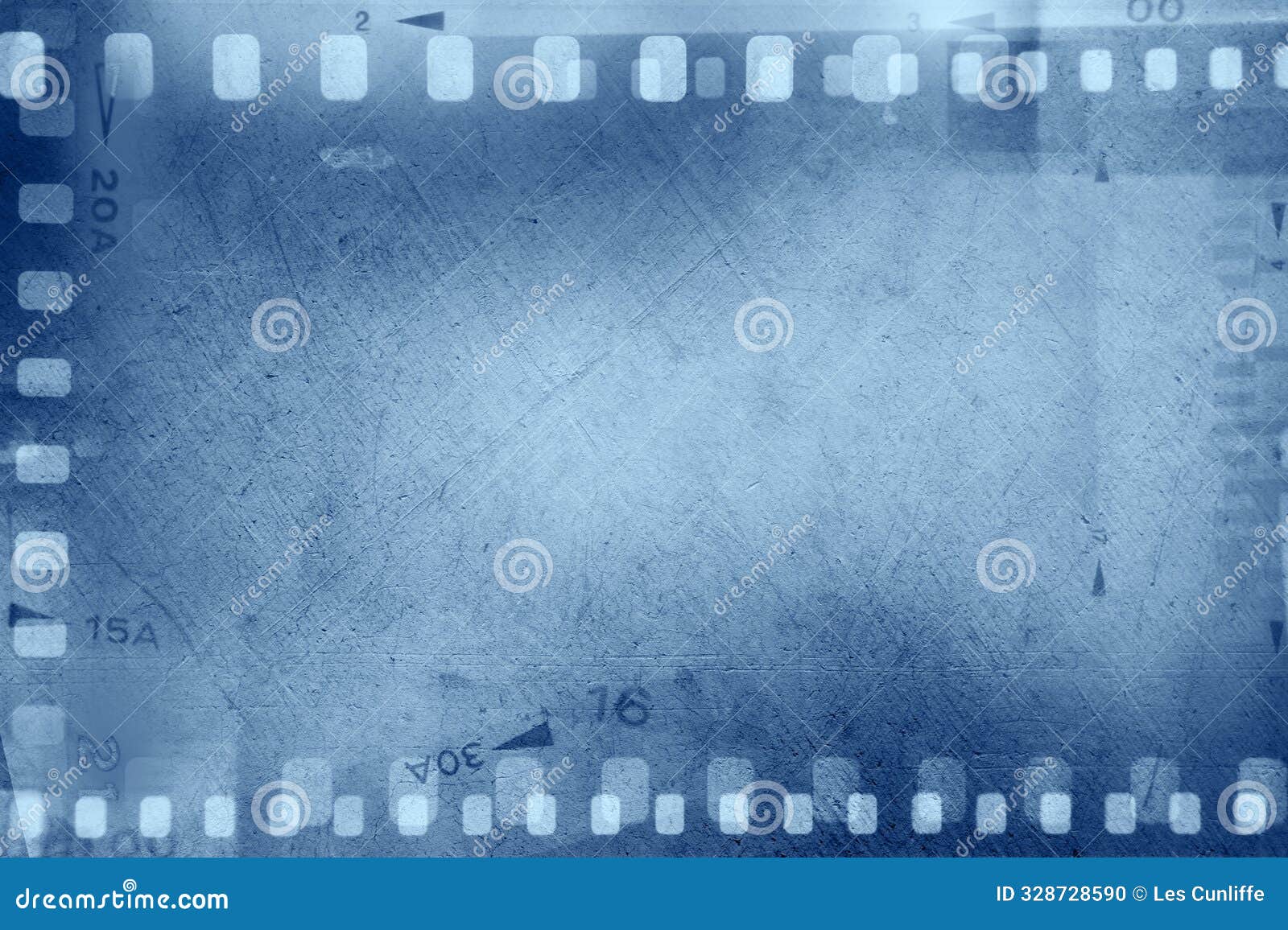 Film Negatives Blue Background Stock Photo - Image of collage ...