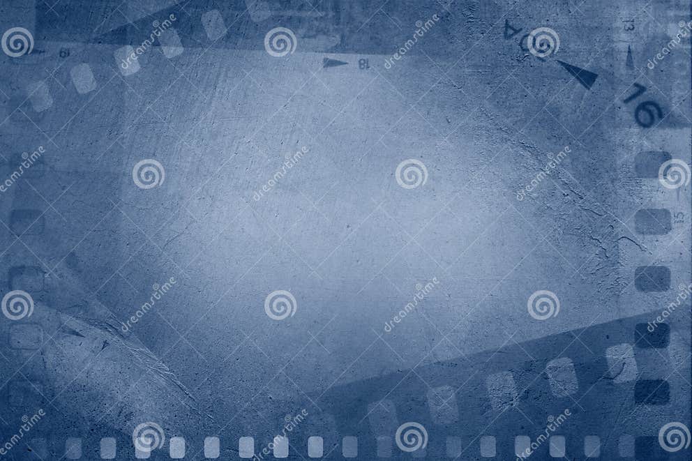 Film Negatives Blue Background Stock Photo - Image of photographic ...
