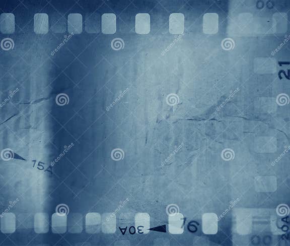 Film Negatives Blue Background Stock Image - Image of background ...