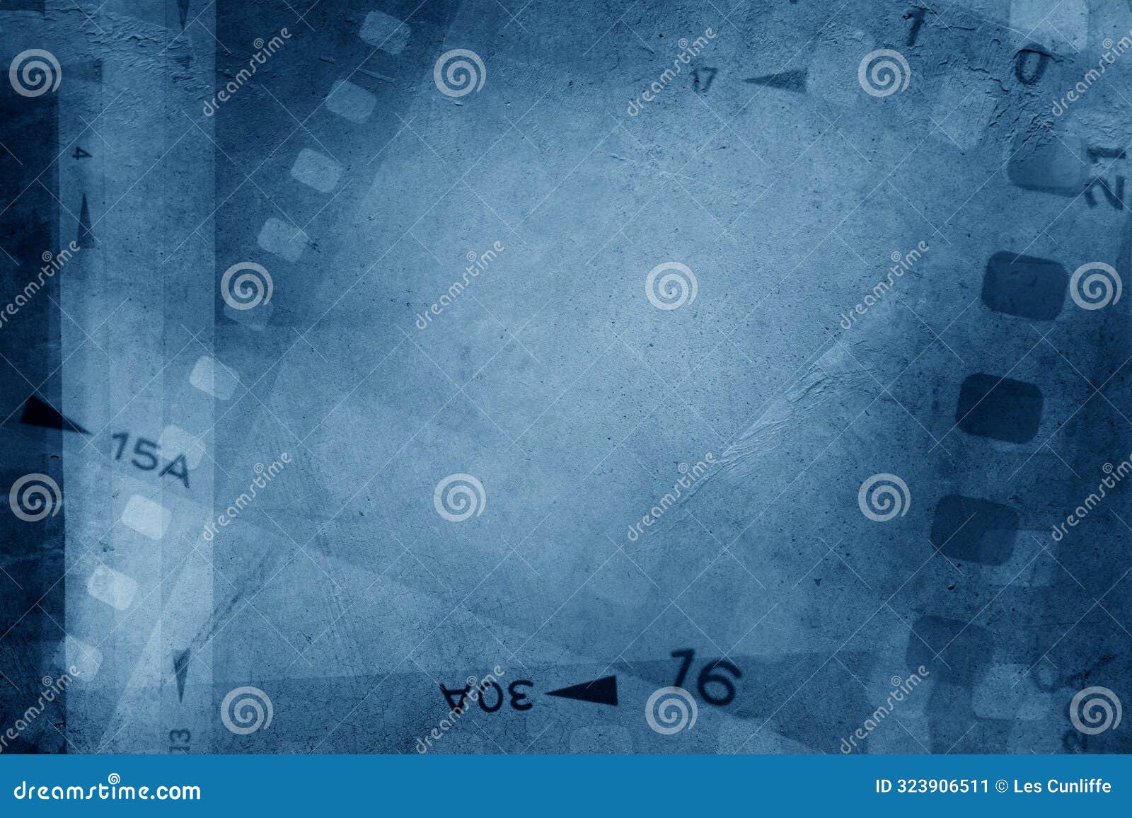 Film Negatives Blue Background Stock Image - Image of negative ...