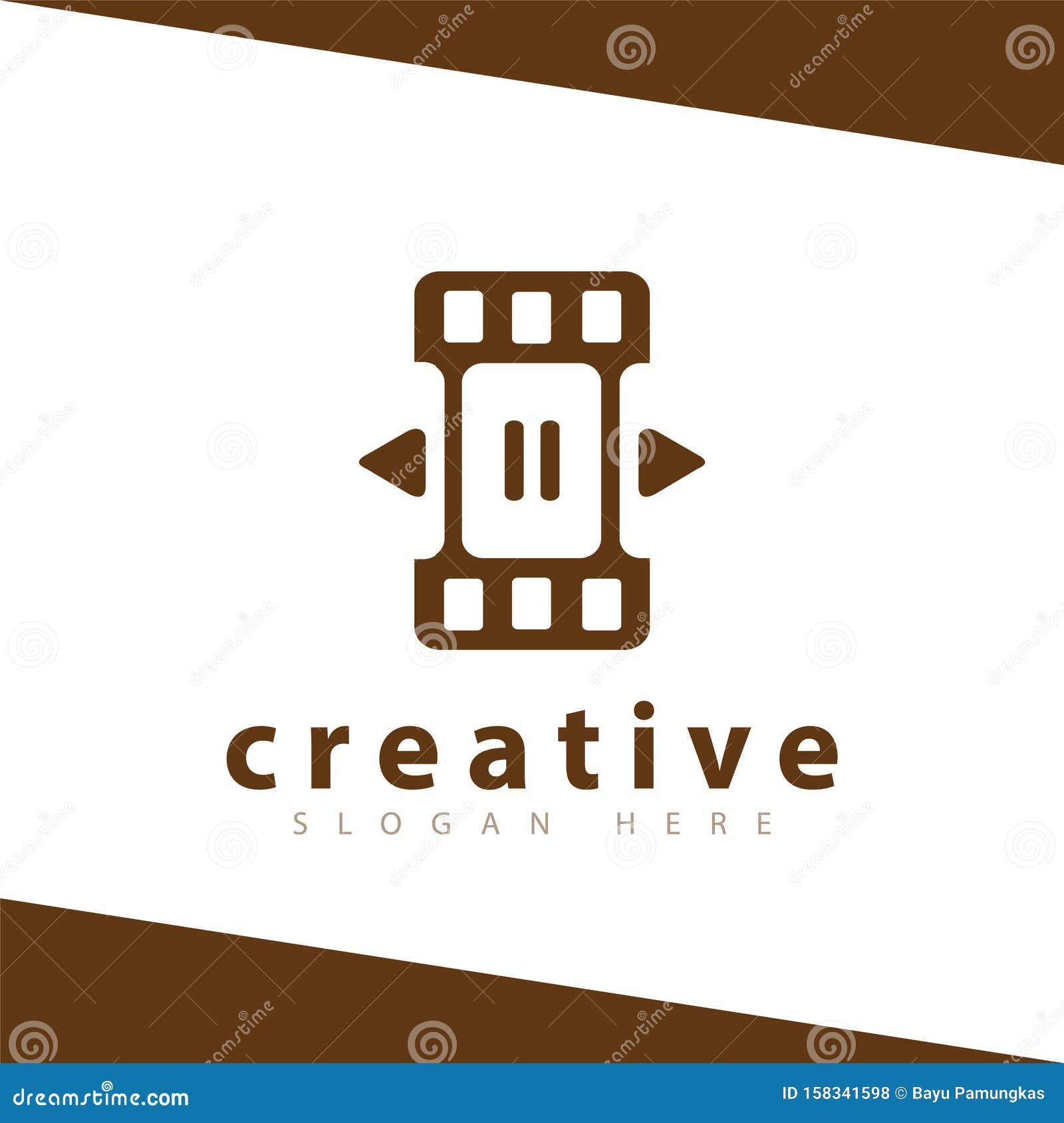Film Player Logo Vector Template Stock Vector - Illustration of frame ...