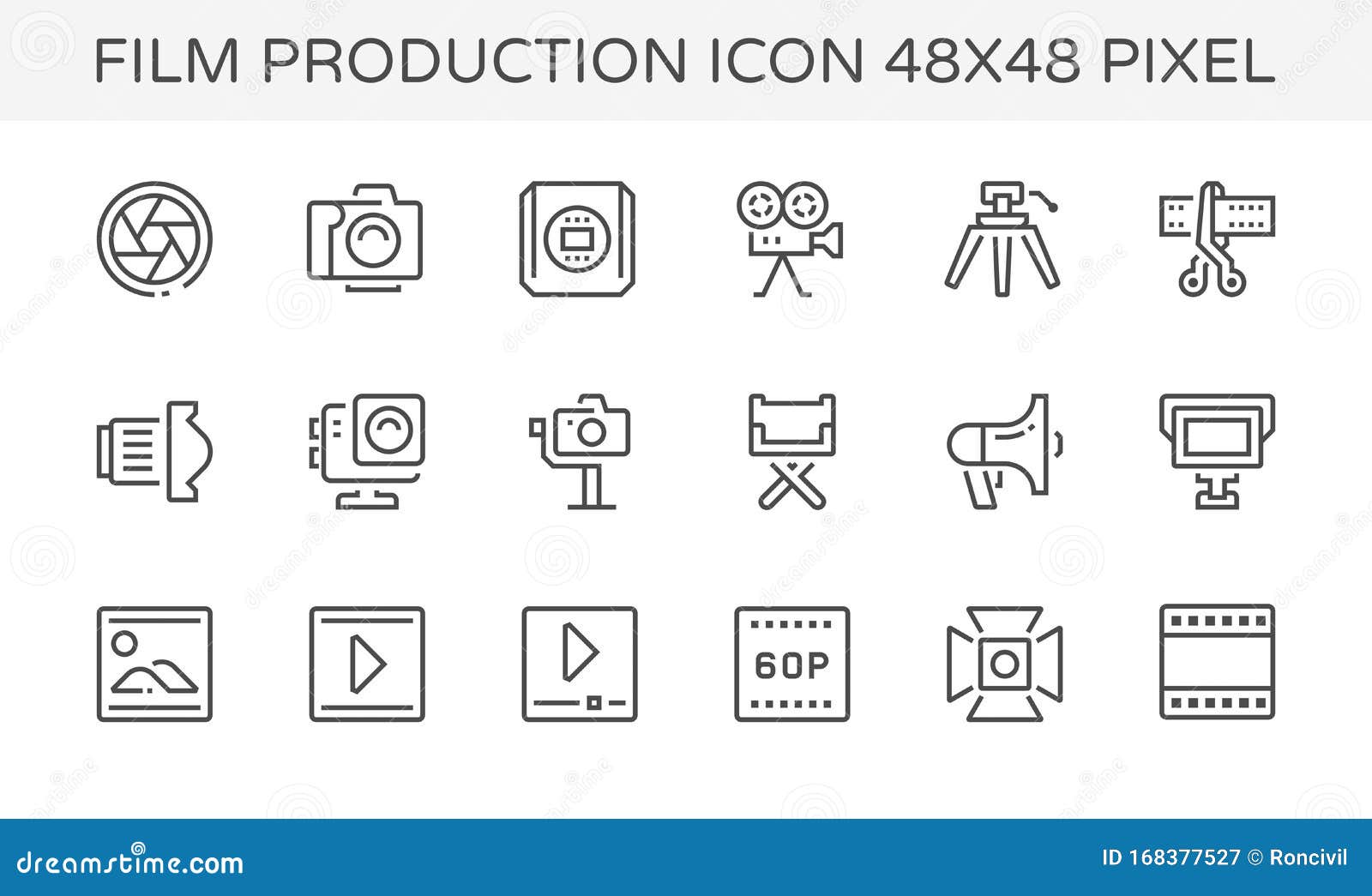 Film production icon stock vector. Illustration of digital - 168377527