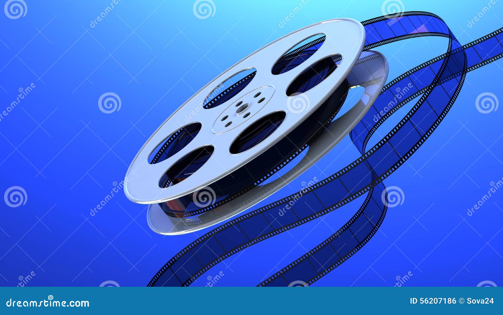 Film reel stock illustration. Illustration of concepts - 56207186