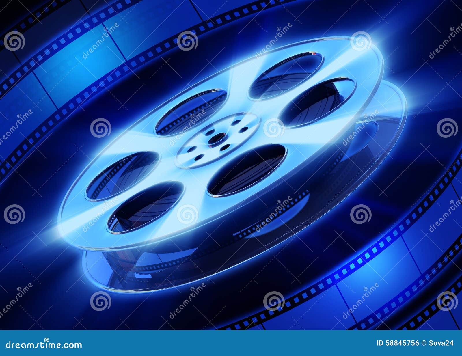 Film reel stock illustration. Illustration of frame, metallic - 58845756