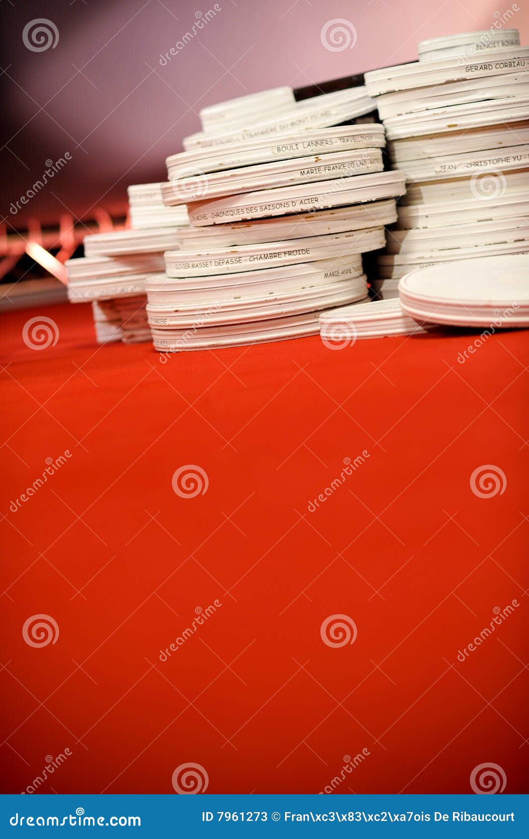 Film reel boxes stock image. Image of stacked, casing - 7961273