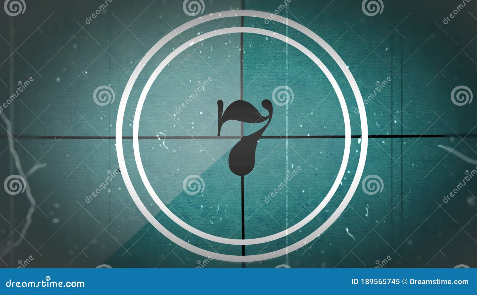 Film Reel Countdown Leader Count. Dirty Frame with Sound Stock Video ...