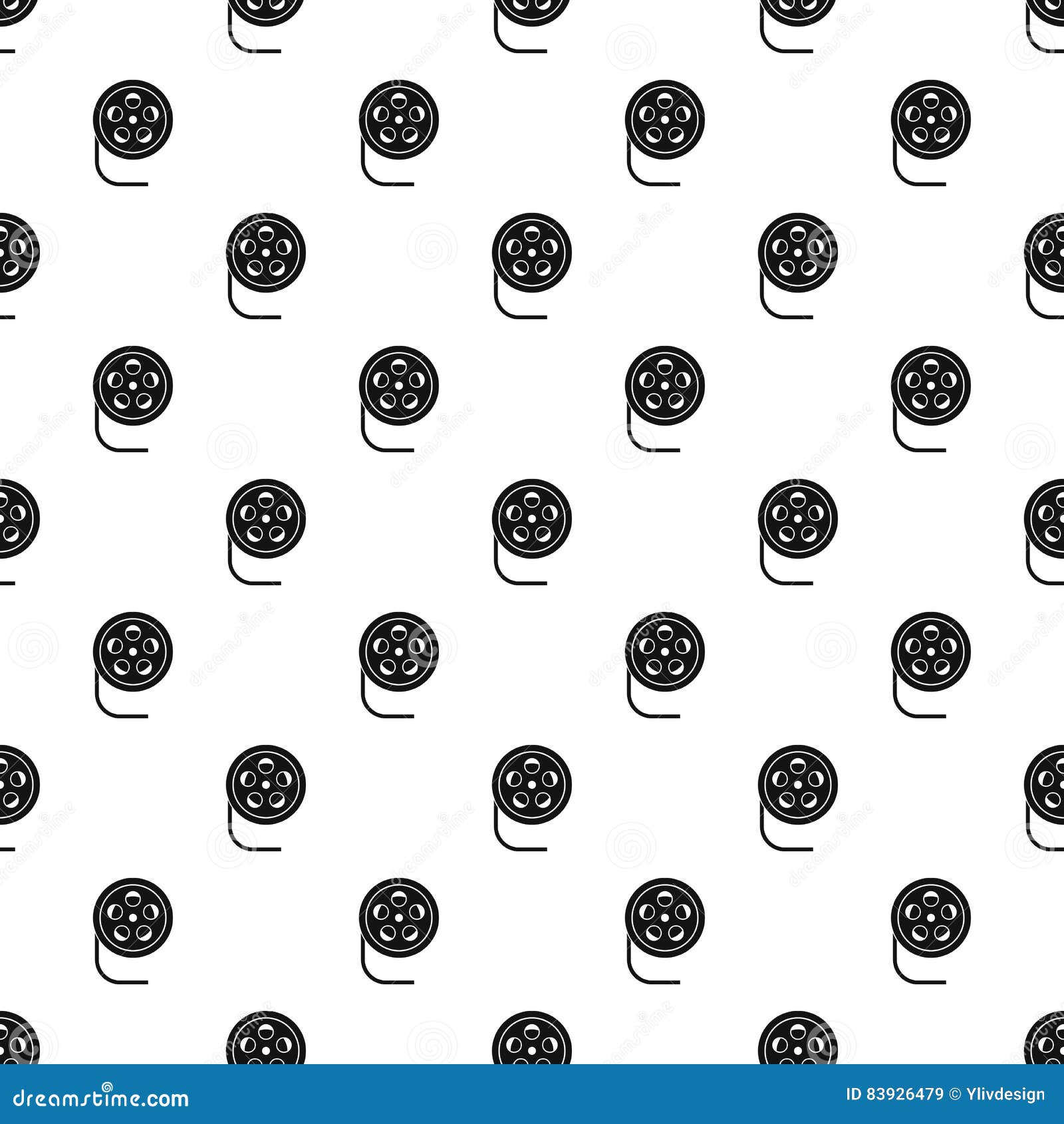 Film Reel Pattern, Simple Style Stock Vector - Illustration of 35mm ...