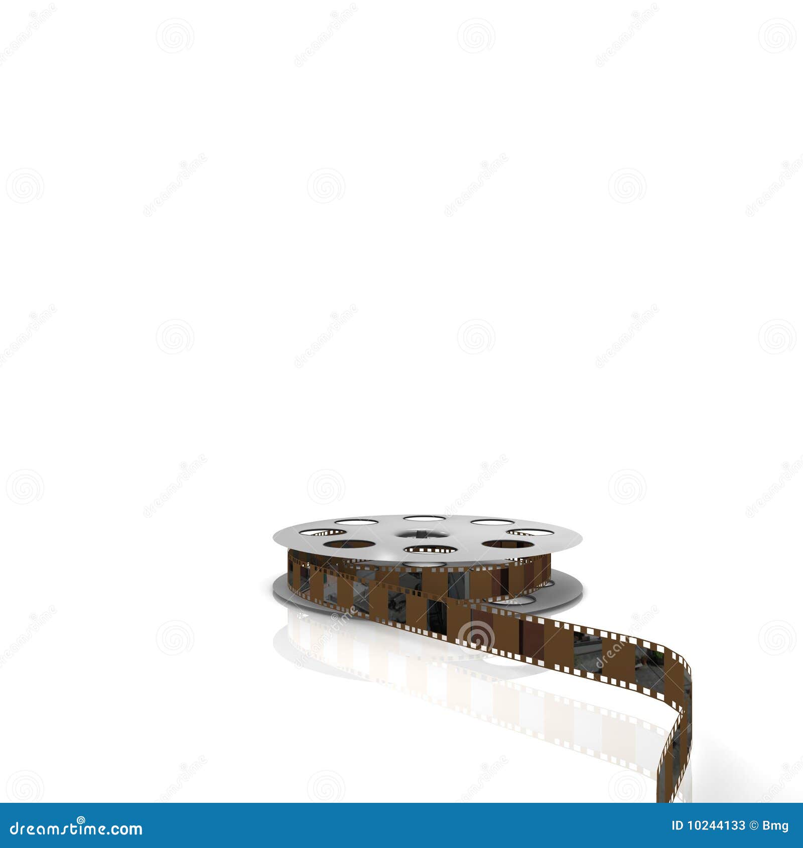 Film Reel On White Background Stock Illustration - Illustration of ...