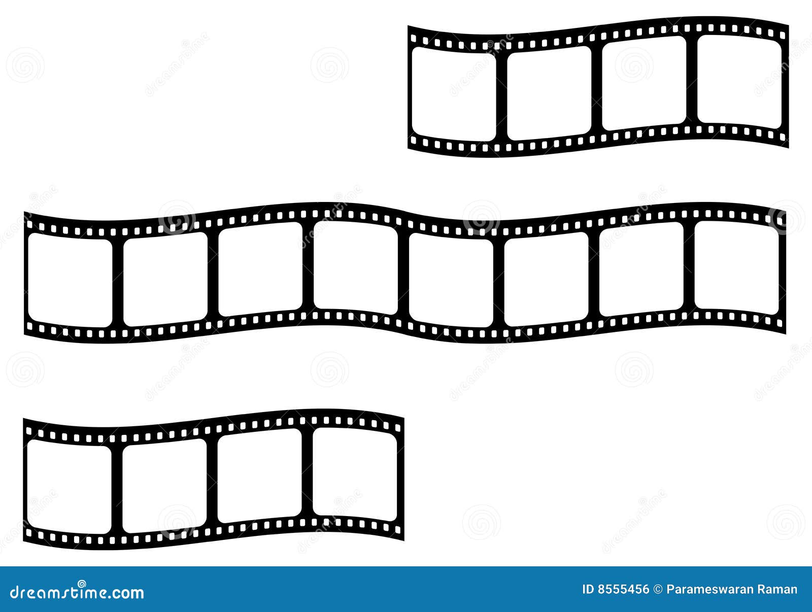 Film ribbon stock vector. Illustration of theater, roll - 8555456