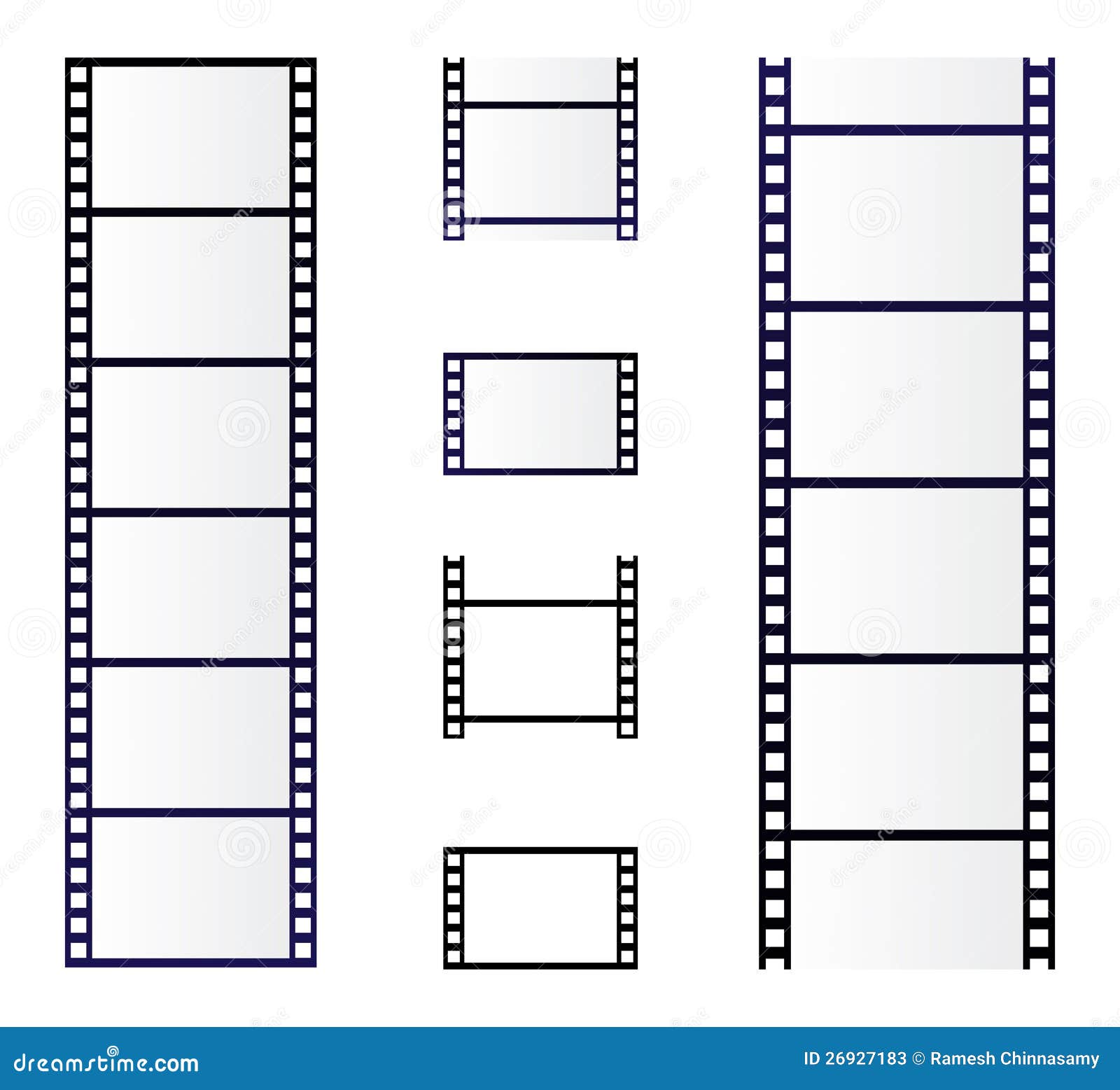 Film Roll Side View Vector Icon On White Background. Flat Vector Film ...