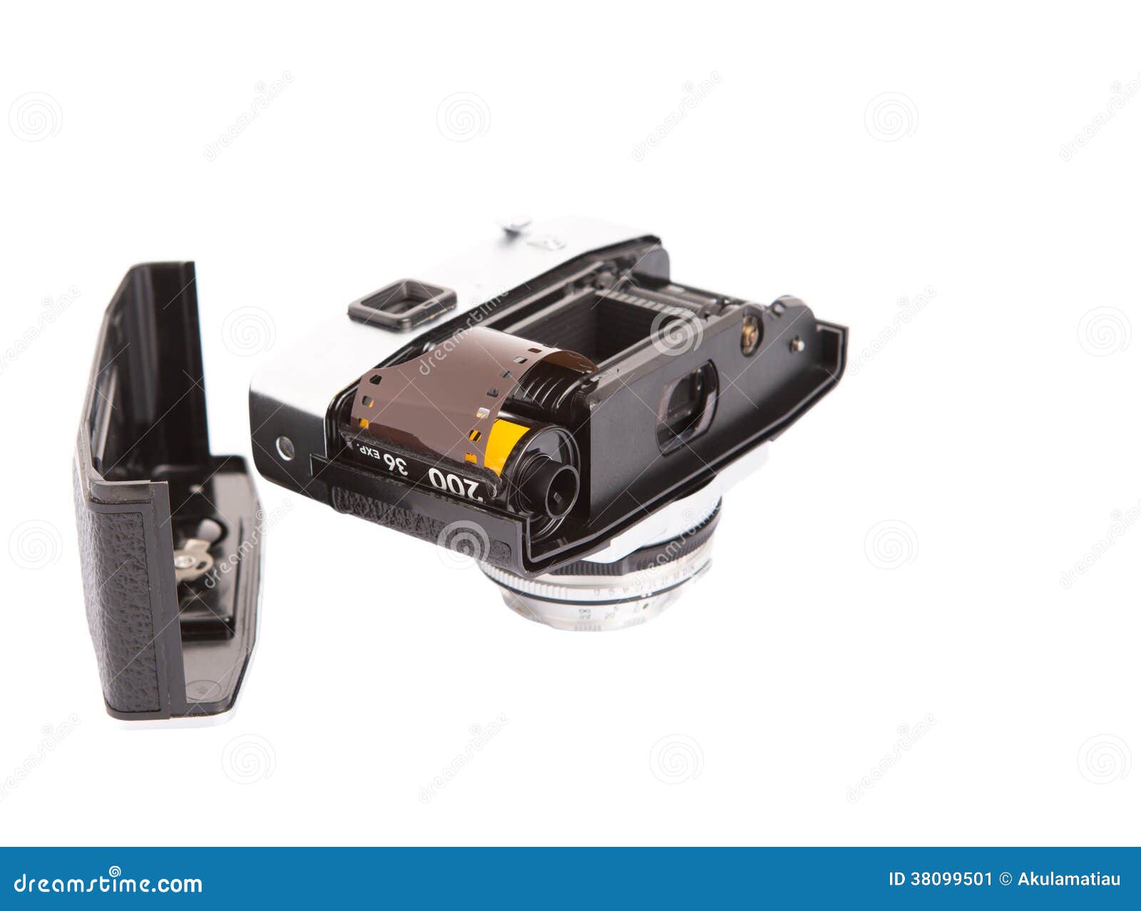Film Roll Inside Old Retro Camera I Stock Image - Image of antique ...