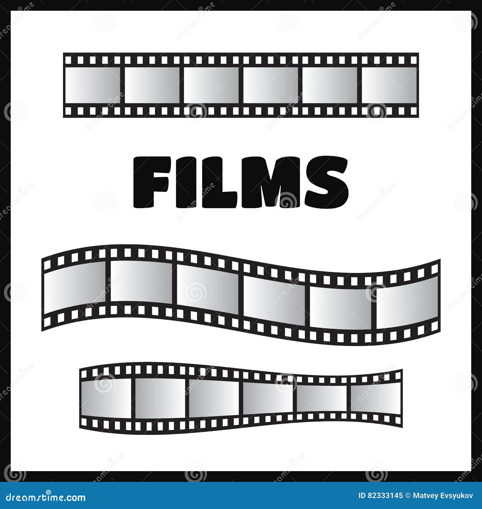 Film Roll , 35mm, Slide Frame Set Stock Illustration - Illustration of ...