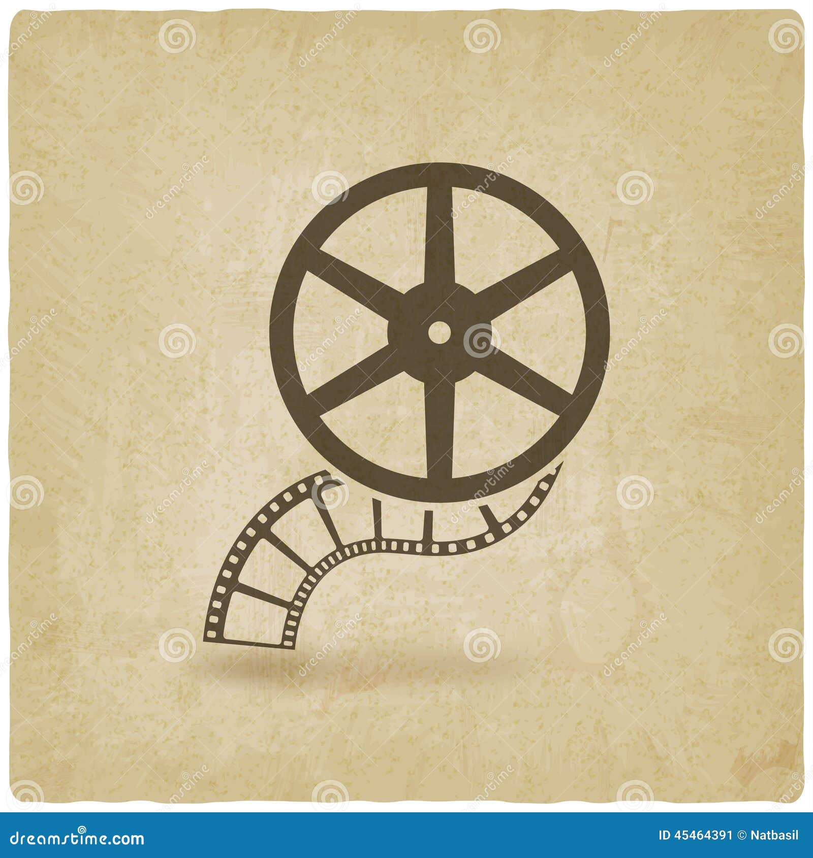 Film Roll Side View Vector Icon On White Background. Flat Vector Film ...