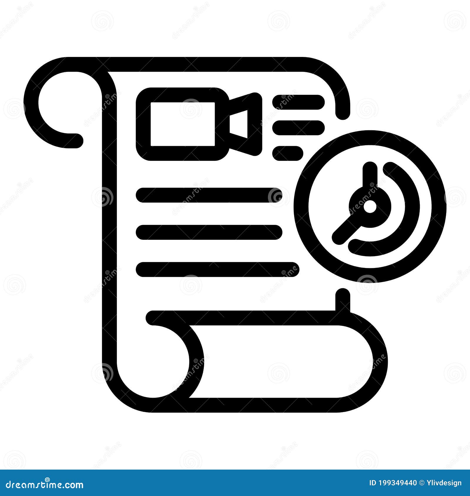 Film Scenario Papers And Pencil. Handwritten Movie Script, Screenplay ...