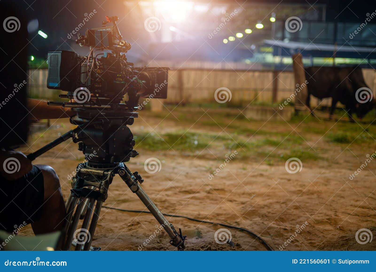 The Film Set Camera and Lighting on Set Stock Image - Image of industry ...