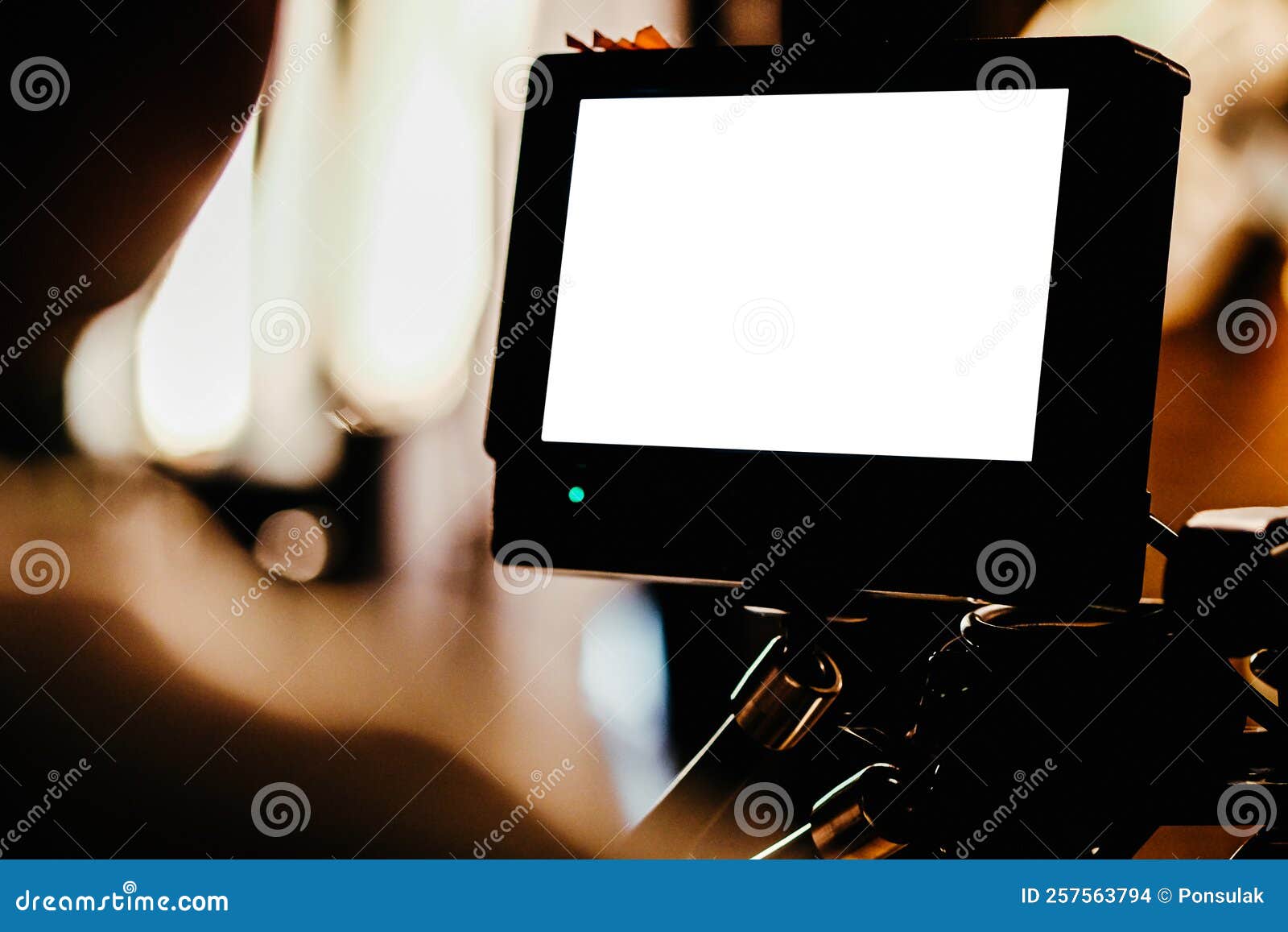 Film Set, Monitors Shooting Equipment. Stock Photo - Image of industry ...