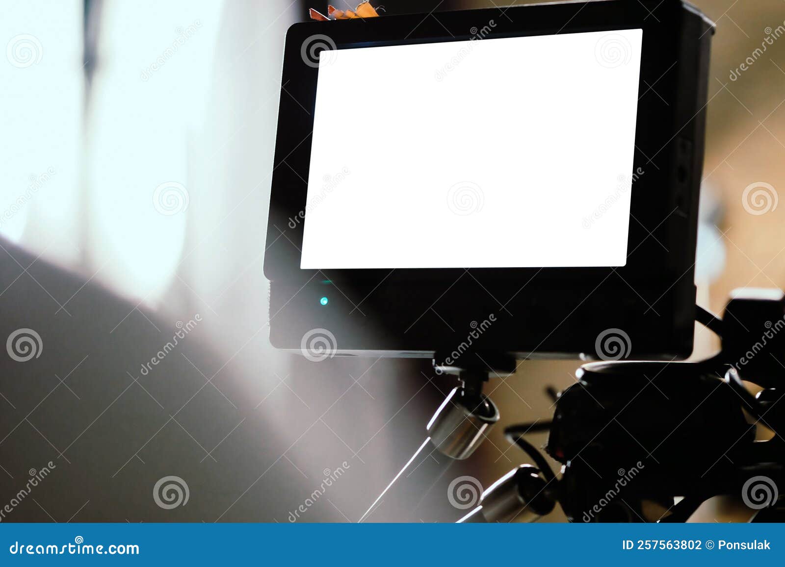 Film Set, Monitors Shooting Equipment. Stock Photo - Image of focus ...