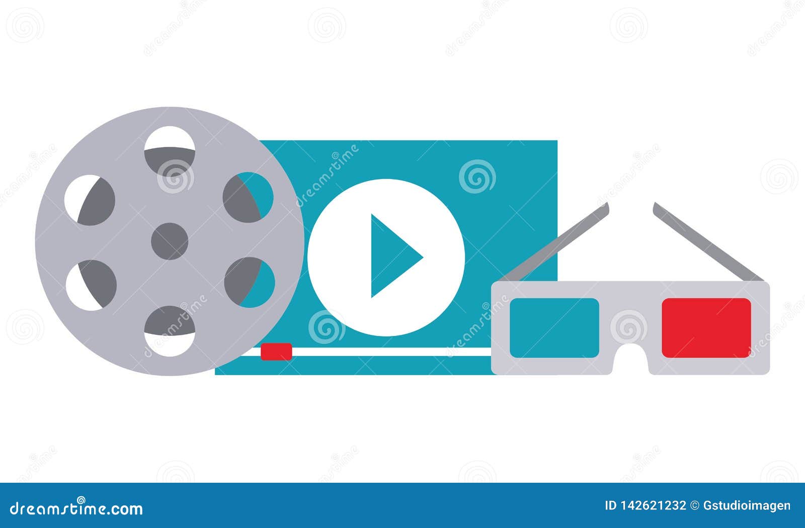 Film set objects icon stock vector. Illustration of film - 142621232