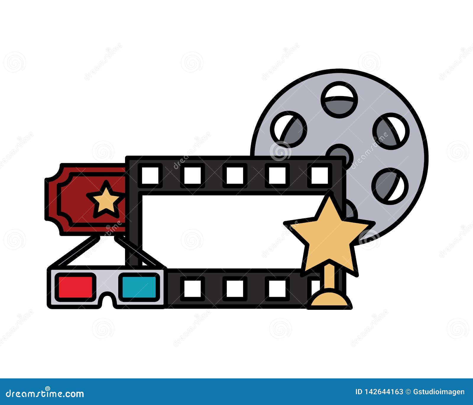 Film set objects icon stock vector. Illustration of director - 142644163