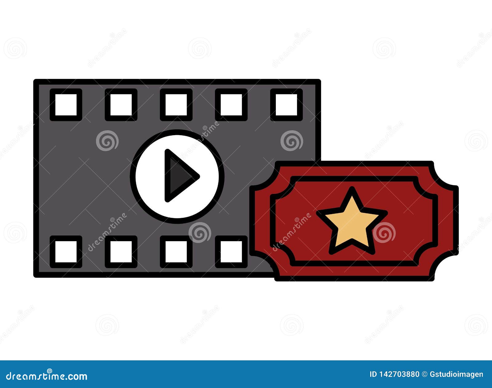 Film set objects icon stock vector. Illustration of director - 142703880