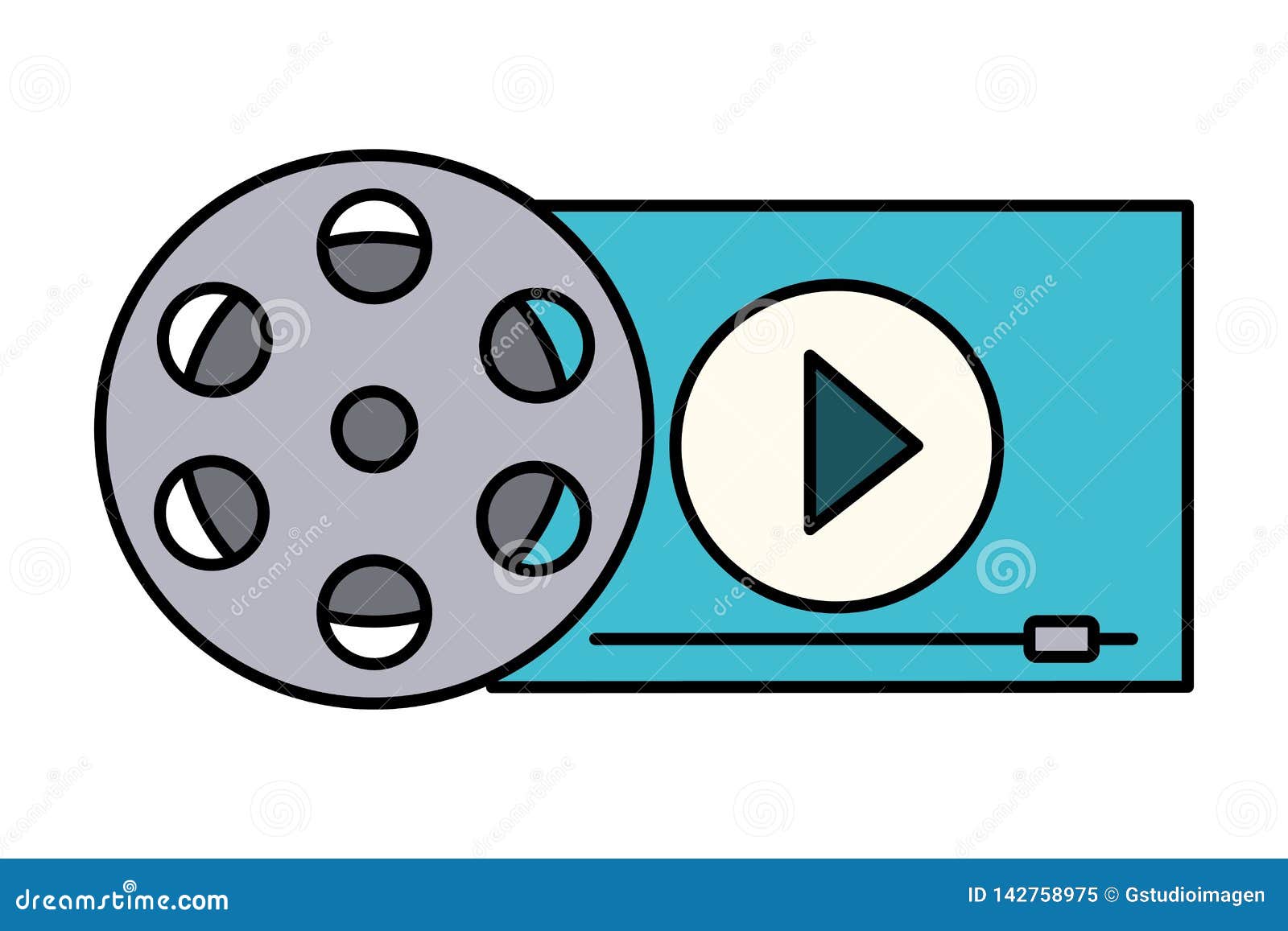 Film set objects icon stock vector. Illustration of entertainment ...