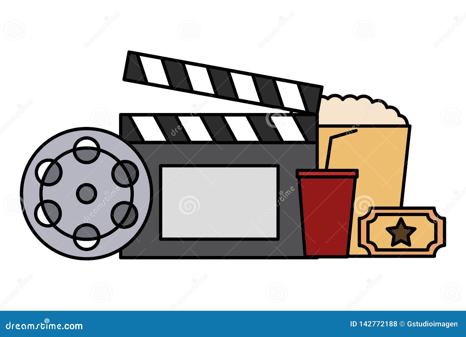 Film set objects icon stock vector. Illustration of direction - 142772188