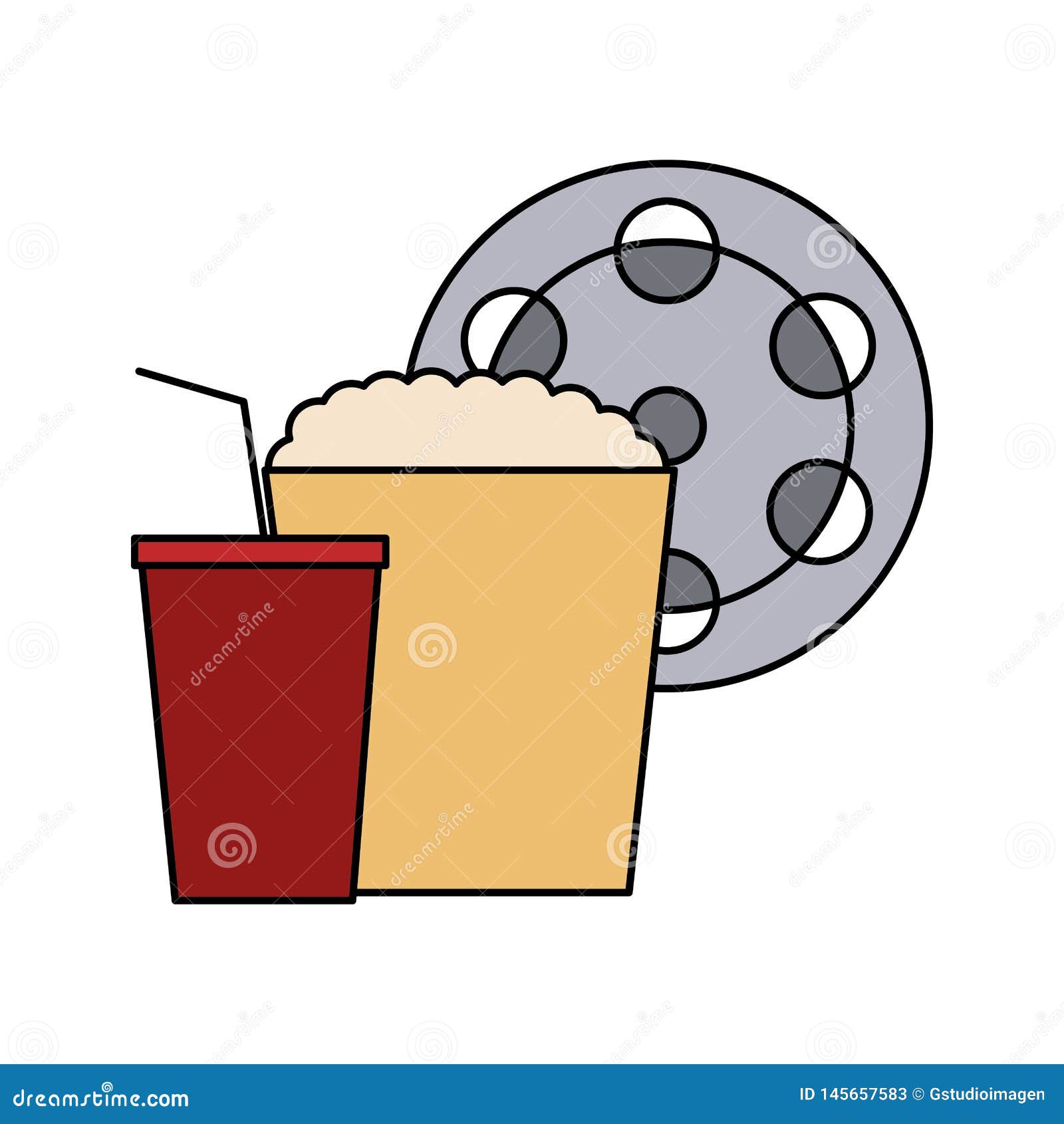 Film set objects icon stock illustration. Illustration of tape - 145657583