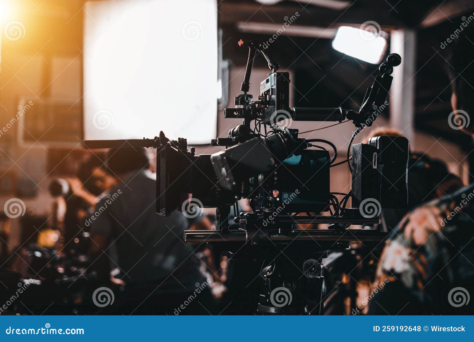 The Film Set Professional Camera Crew Stock Photo - Image of live ...